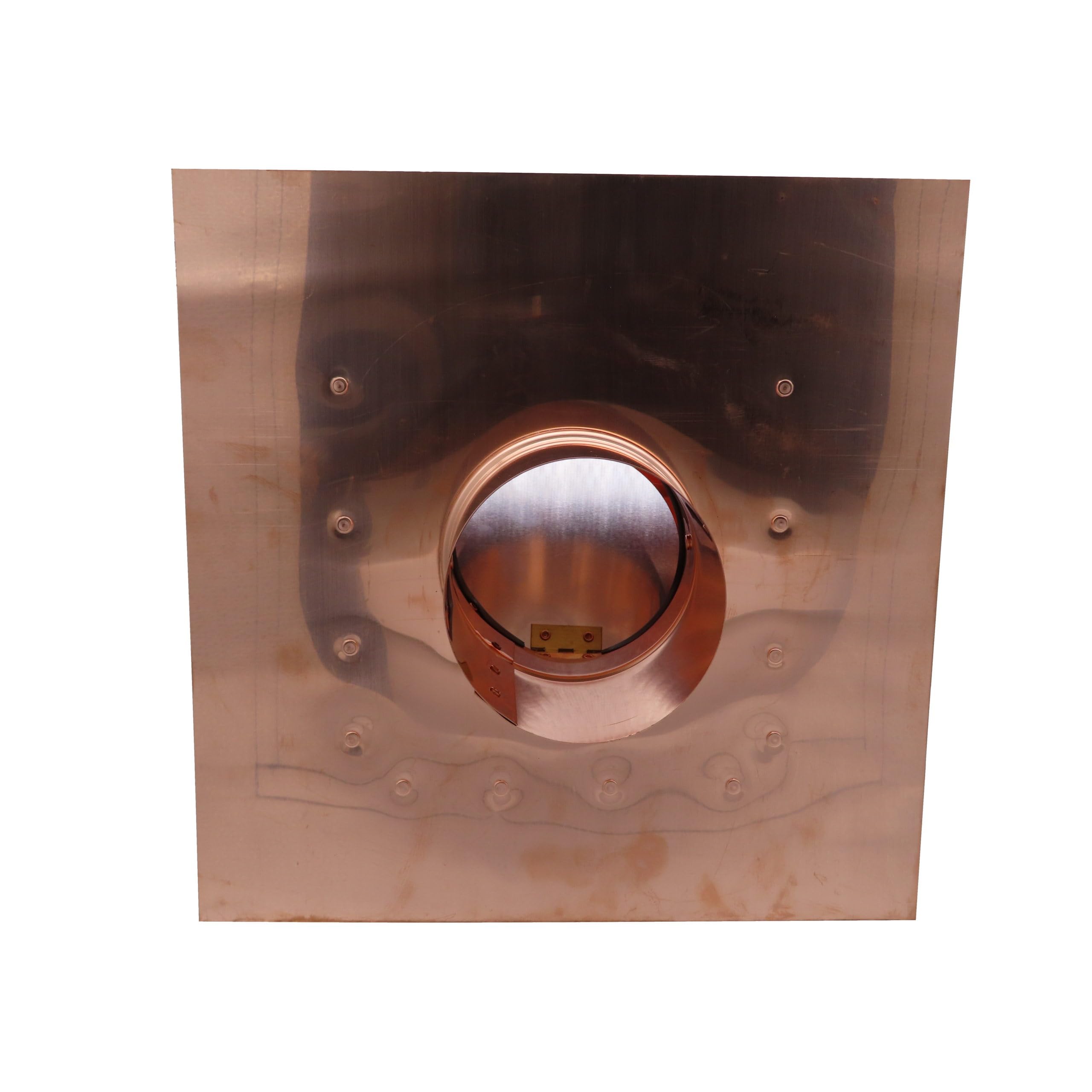Generic Copper Rooftop Exhaust Vent Cap with Damper and Bottom Extension (4 Inch)