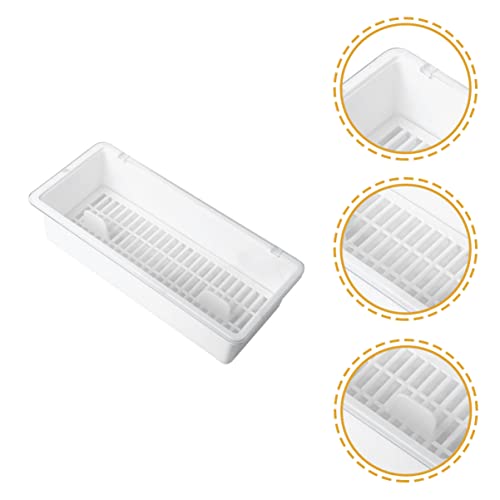 UPKOCH 2pcs box Chopsticks Utensil Household Drawer Drainer Basket Rack Chopstick Cover Board Decorative Spoon Flatware and Container Caddy with Dish for Drainage Countertop Home Fork