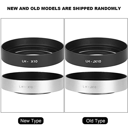 GOSHYDA Camera Lens Hood,Beautiful Appearance Hollow, Metal Compact Detachable, 52mm, with Centre Pinch Lens Cap, for Fuji X10/X20/X30(Black)