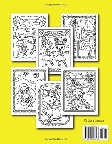 Hawaii Coloring Book: Hawaiian coloring for kids