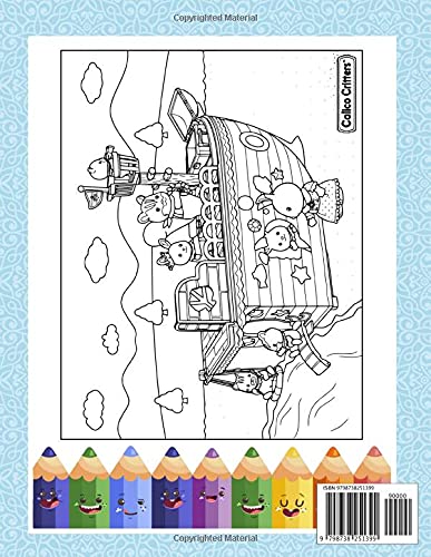 Rainbow Joy! - Calico Critters Coloring Book: Suitable For All Ages, Autistic Kids, Lovely, Indoor Activities, Education