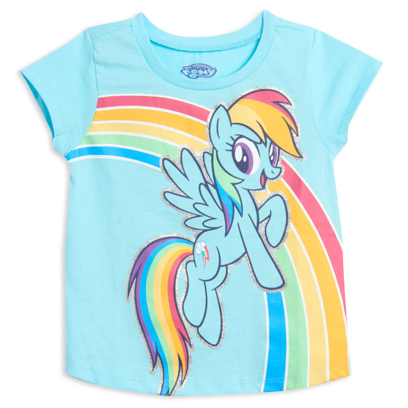 My Little Pony Big Girls 3 Pack Short Sleeve Graphic T-Shirt Grey Blue Purple 10-12