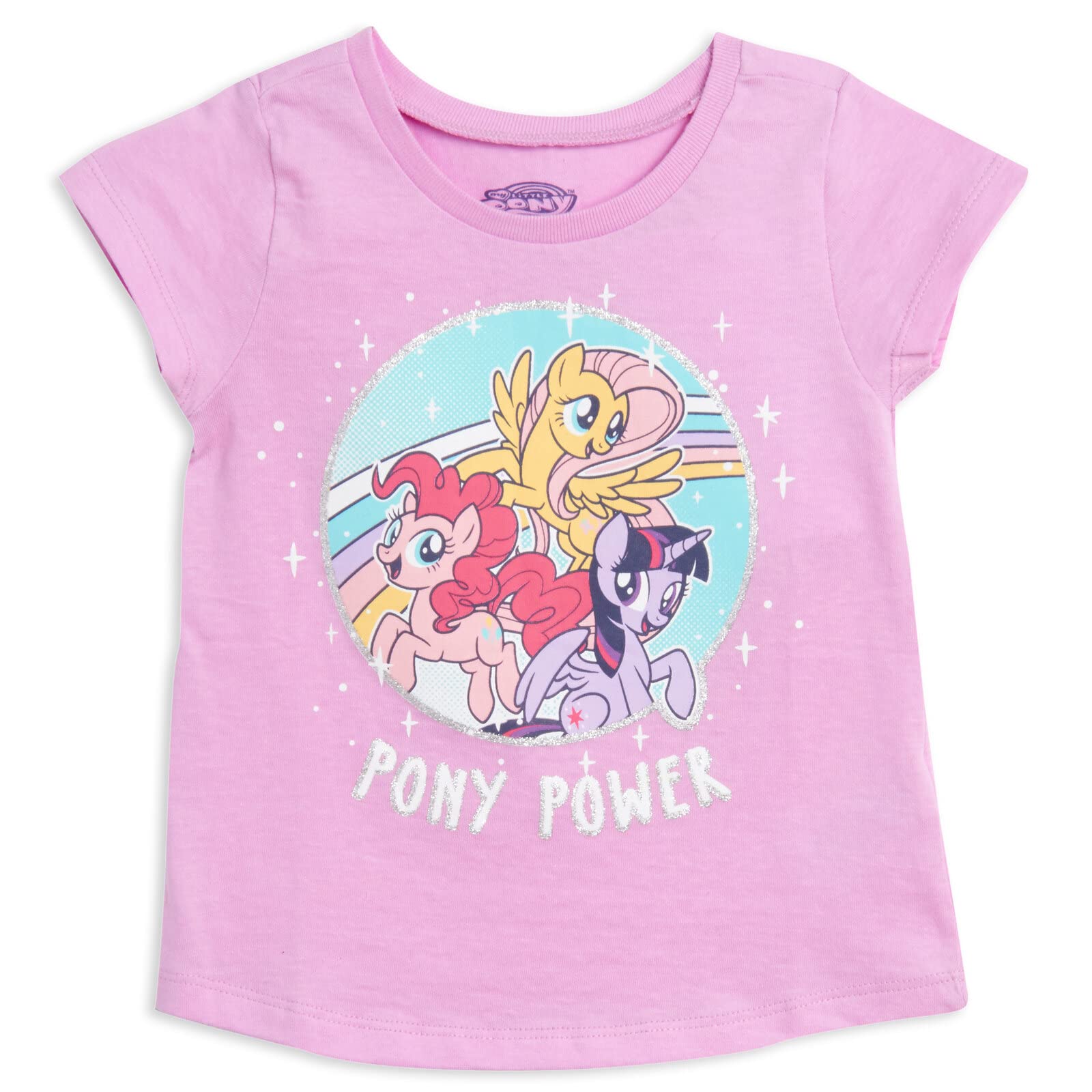 My Little Pony Big Girls 3 Pack Short Sleeve Graphic T-Shirt Grey Blue Purple 10-12