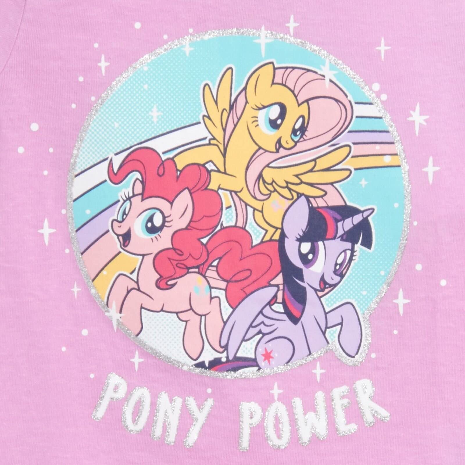 My Little Pony Big Girls 3 Pack Short Sleeve Graphic T-Shirt Grey Blue Purple 10-12