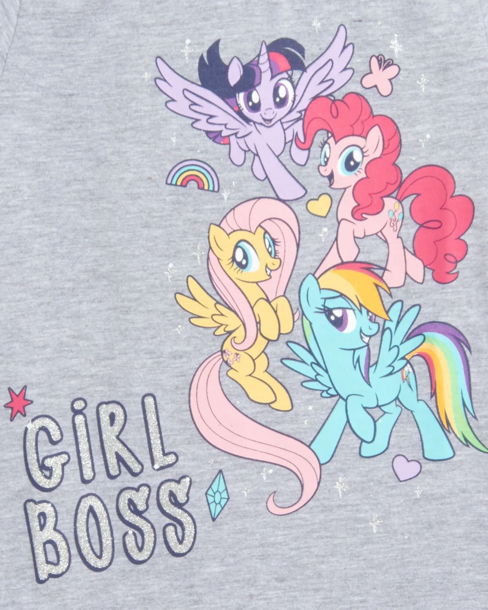 My Little Pony Big Girls 3 Pack Short Sleeve Graphic T-Shirt Grey Blue Purple 10-12