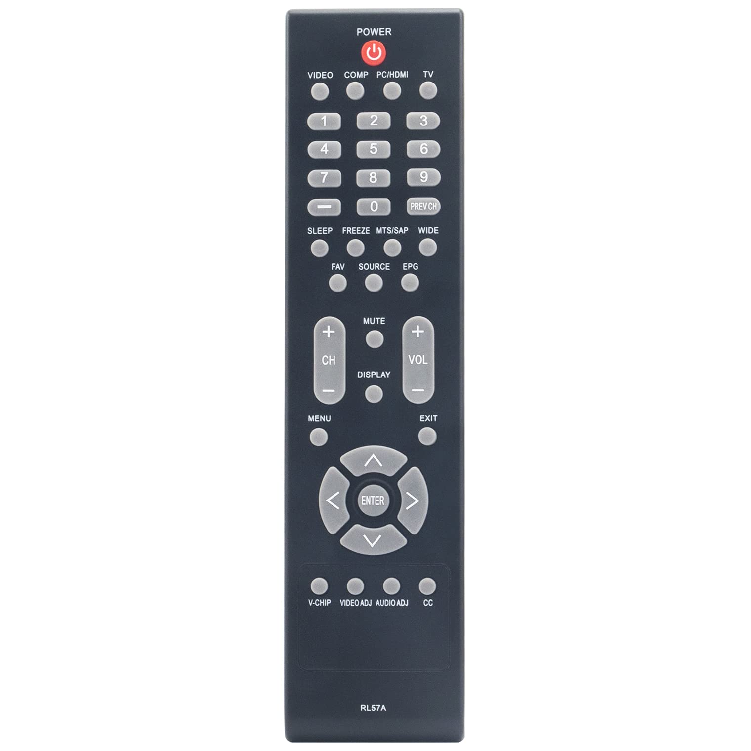 RL57A 098TRABD3NEACC Replacement Remote Control Supports for AOC TV L22W861 L32W861 L26W861 L19W861 L42H861 L47H861 LCD Television