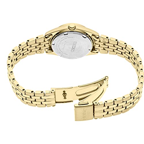 SEIKO Watch for Women - Essentials - Day/Date Calendar, and Two-Tone Stainless Steel Case, 100m Water-Resistant, White - SUR440