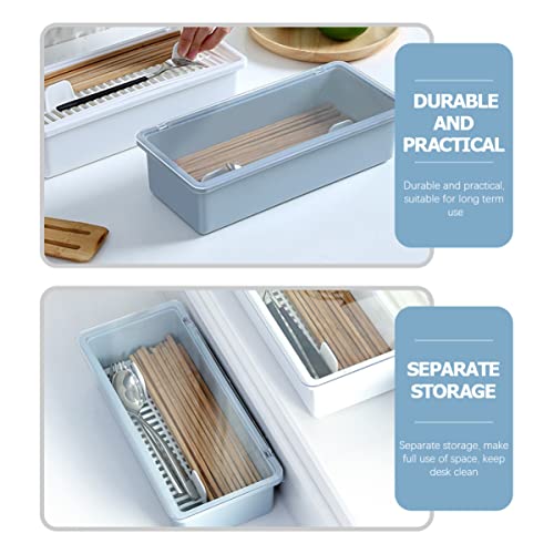 UPKOCH 4pcs box Holders Draining Silverware Flatware Holder Caddy Drainer Drainage and Drying Dish Drain Case Cutter for with Household Cutlery Drawer Decorative Rack Countertop