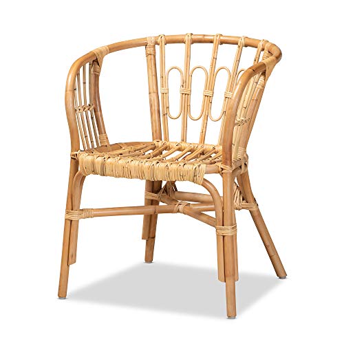 bali & pari Luxio Modern and Contemporary Natural Rattan Dining Chair