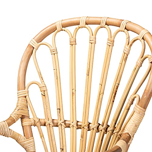 bali & pari Sheraton Modern and Contemporary Light Honey Rattan Dining Chair