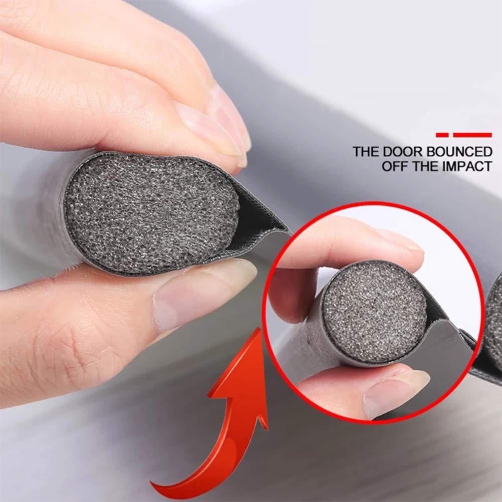 Under Door Draft Stopper,Twin Draft Stopper,Pest Isolation Waterproof Door Bottom Seal Strip (#Black)