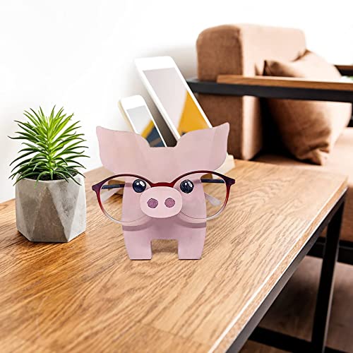Yaoercty Delivered Before Christmas - Cute Creative Animal Glasses Rack Holder, 1PC Cute Wooden Animal Shaped Glasses Frame Home Office Desktop Decor,Valentine's Day (G)