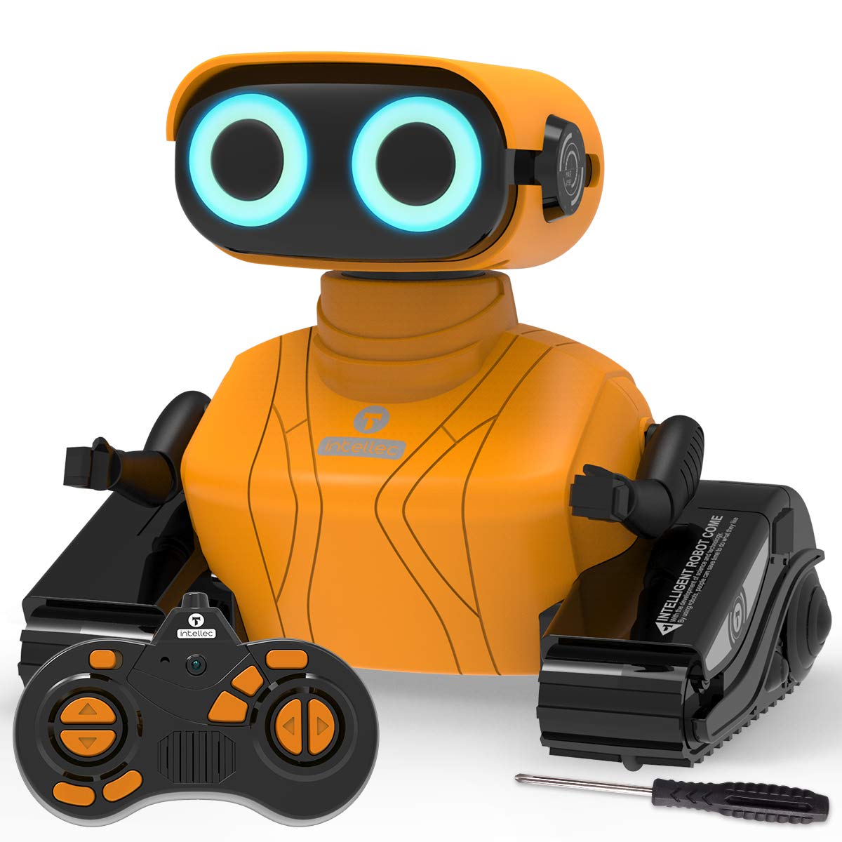 KaeKid Robots for Kids, 2.4Ghz Remote Control Robot Toys with LED Eyes & Flexible Arms, Dance & Sounds, RC Toys for 3 4 5 6 7 8 Year Old Boys Girls (Orange)