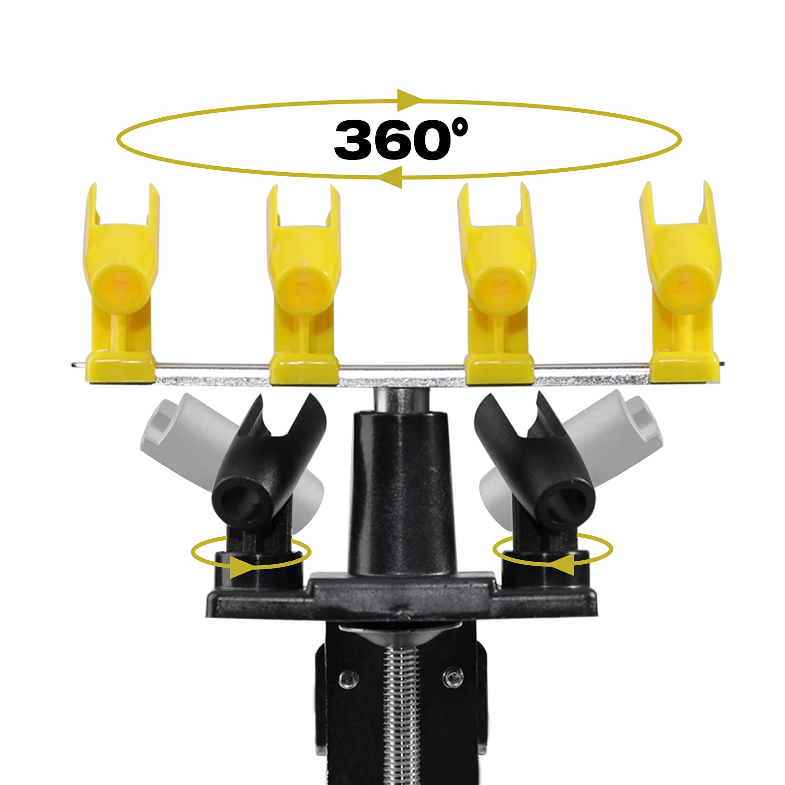 SAGUD Airbrush Holder Clamp-on Style Air Brush Station Stand Kit 360° Rotate Holds Up to 6 Airbrush Guns