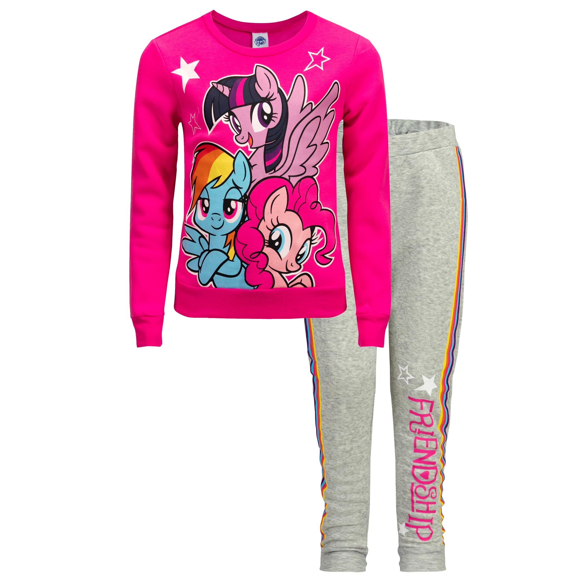 My Little Pony Girls Long Sleeve Sweatshirt and Pants Set for Little and Big Kids
