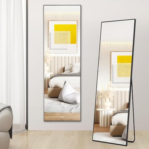 YSSOA Round Wall Mirror, Circle Mirror for Bathroom, Entry, Dining Room & Living Room Metal Black Frame Wall Mount Mirror, 24 inch