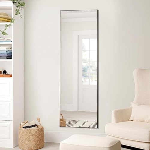 YSSOA Round Wall Mirror, Circle Mirror for Bathroom, Entry, Dining Room & Living Room Metal Black Frame Wall Mount Mirror, 24 inch
