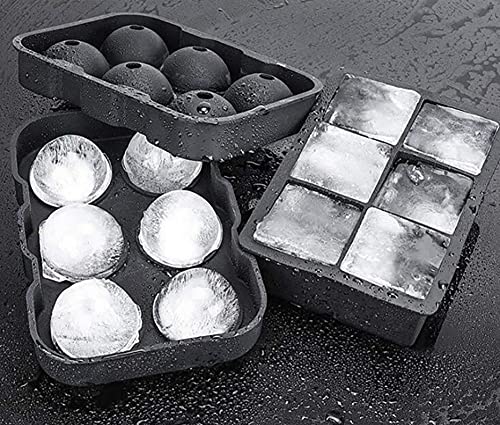 Vshinic Ice Cube Tray,Freezer Ice Maker, Ice Trays for Freezer With Lid,Whiskey Ice Ball Maker Large Square Ice Cube Molds with Lid for Cocktails Bourbon Coffee Juice - Reusable & BPA Free 2 Pack