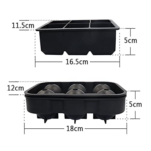 Vshinic Ice Cube Tray,Freezer Ice Maker, Ice Trays for Freezer With Lid,Whiskey Ice Ball Maker Large Square Ice Cube Molds with Lid for Cocktails Bourbon Coffee Juice - Reusable & BPA Free 2 Pack