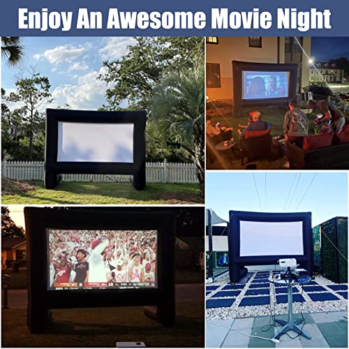 OUTTOY 16 Feet Inflatable Projector Screens, Inflatable Movie Screen Outdoor Blow Up Movie Screens Supports Front and Rear Projection
