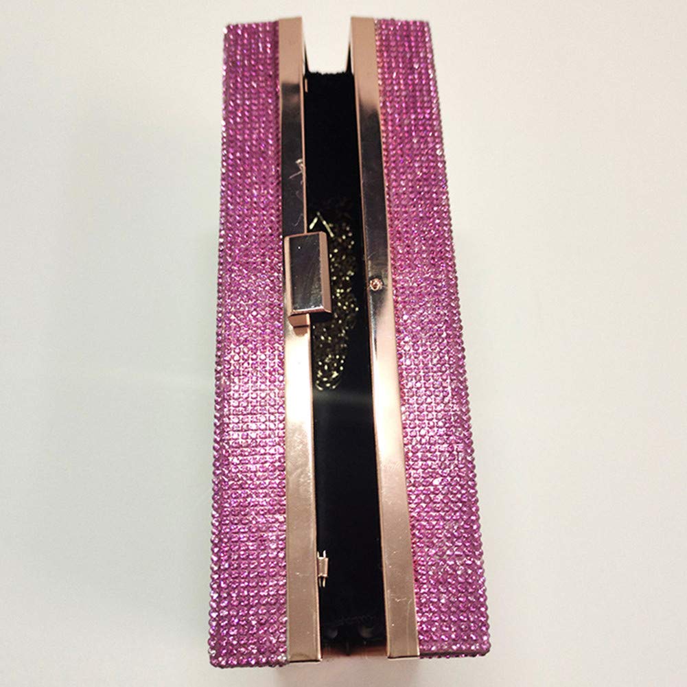 Classic Dollar Style Evening Bags With Diamond Shoulder Bag Wallet Clutch Crossbody Bag with Chain Strap (Multicolor)