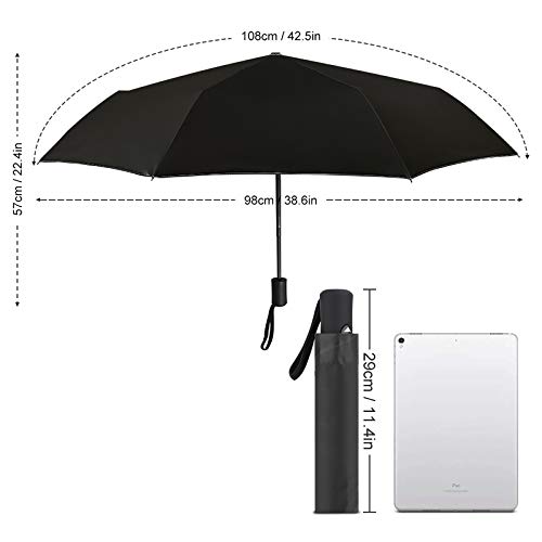 Travel Umbrella Windproof Portable Umbrella, Cool Dinosaur Skeleton Folding Umbrella, Waterproof Compact Sun & Rain Umbrellas for Women Men Kid