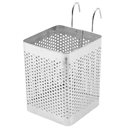 Eioflia Cutlery Draining Basket Stainless Steel Chopstick Sink Holder Spoon Storage Case Drain Chopstick Holder Sink Caddy Holder
