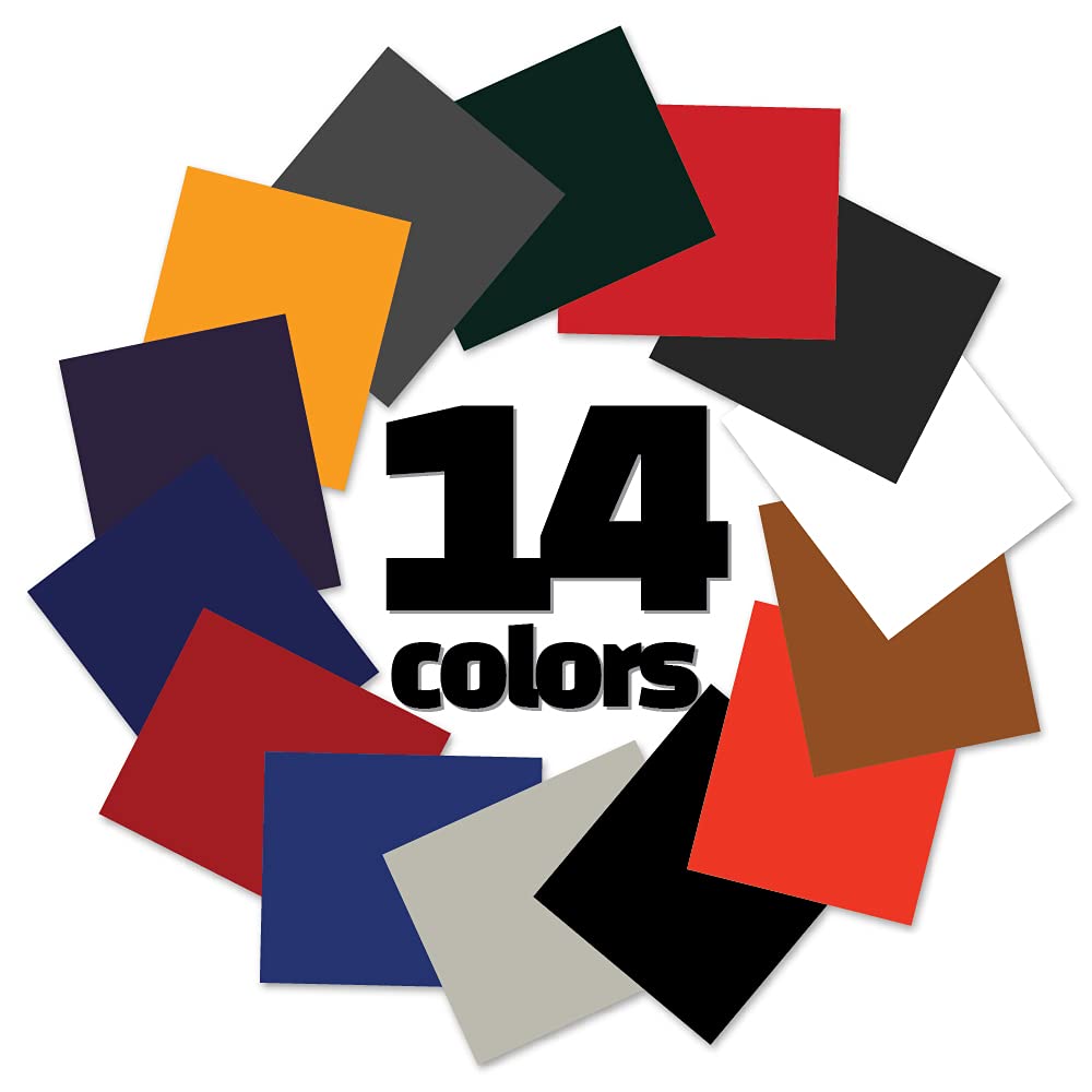 GIO-FLEX 3D Puff Vinyl Heat Transfer 10" x 12" - 14 Sheets Foaming HTV Assorted Colors Bundle/Variety Pack, Adhesive Vinyl, Iron-On Transfer, Heat Press with Cricut Silhouette Cameo