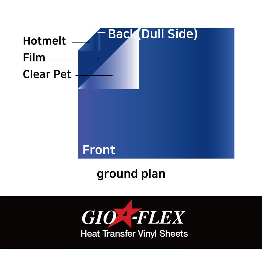 GIO-FLEX 3D Puff Vinyl Heat Transfer 10" x 12" - 14 Sheets Foaming HTV Assorted Colors Bundle/Variety Pack, Adhesive Vinyl, Iron-On Transfer, Heat Press with Cricut Silhouette Cameo