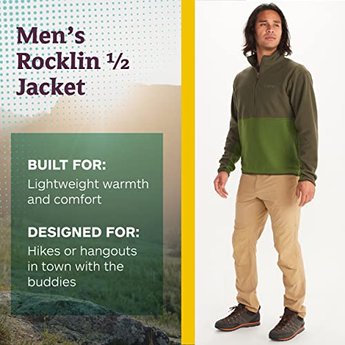 MARMOT Men's Rocklin 1/2 Zip | Lightweight, Pullover | Nori/Foliage, Medium