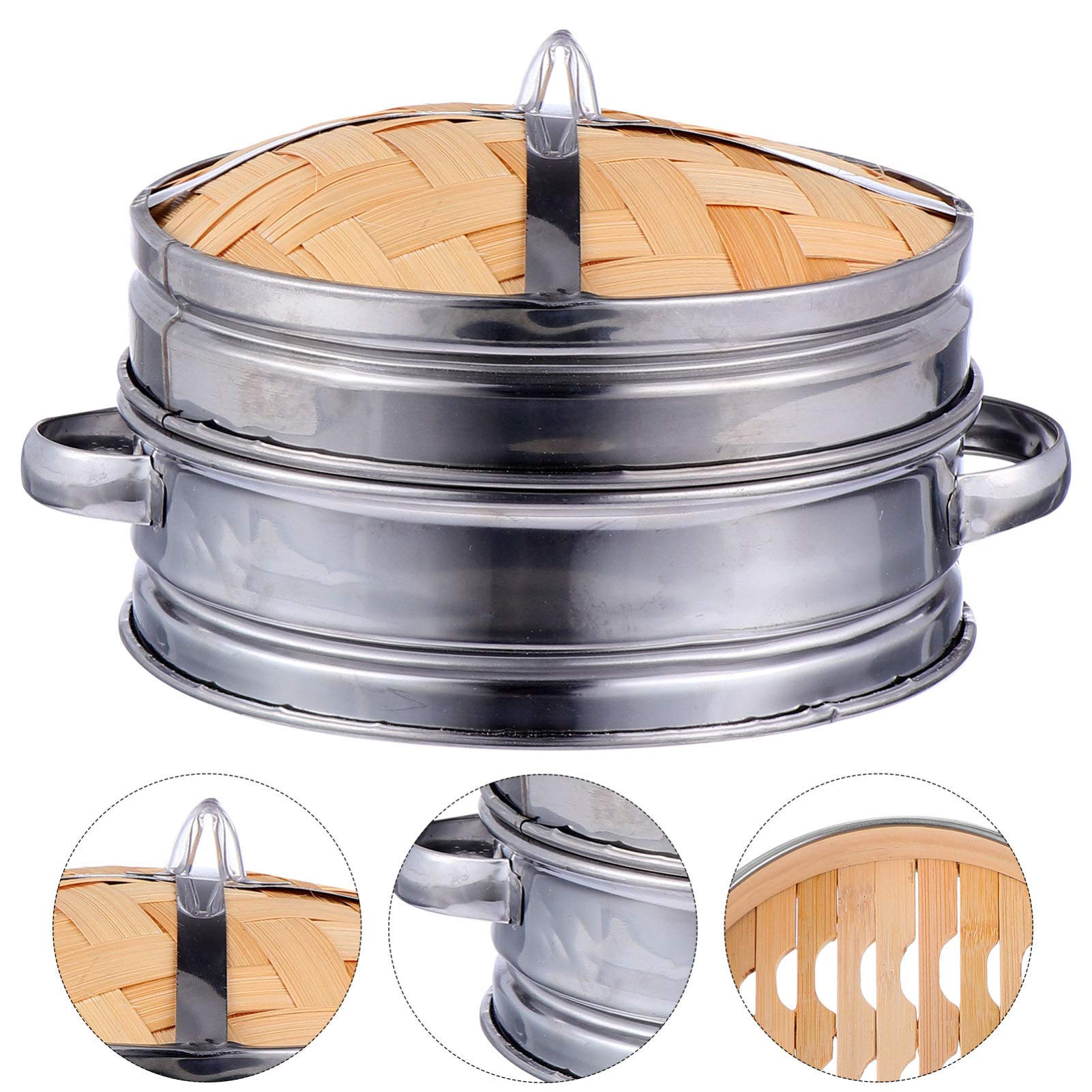 Bamboo Steamer Basket for Chinese Asian Cuisine?5.7INCH Steaming Basket Bun Vegetable Steamer, Dumpling Steamer Bamboo Steam Basket For Steaming Dim Sum Dumplings Buns Vegetables Fish Rice