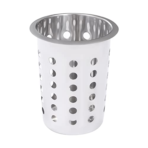 DNYSYSJ Silverware Organizer,4-Holes Flatware Organizers Stainless Steel Cylinder Flatware Silverware Utensil Holder Organizer Caddy,for Kitchen,Shops, Restaurants,Hotels,Drying Rack for Silverware