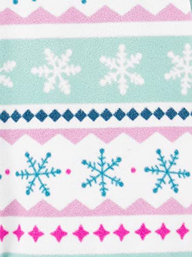 Simple Joys by Carter's Kids' Holiday Loose-fit Flame Resistant Fleece Footed Pajamas, Fair Isle/Penguin, 18 Months