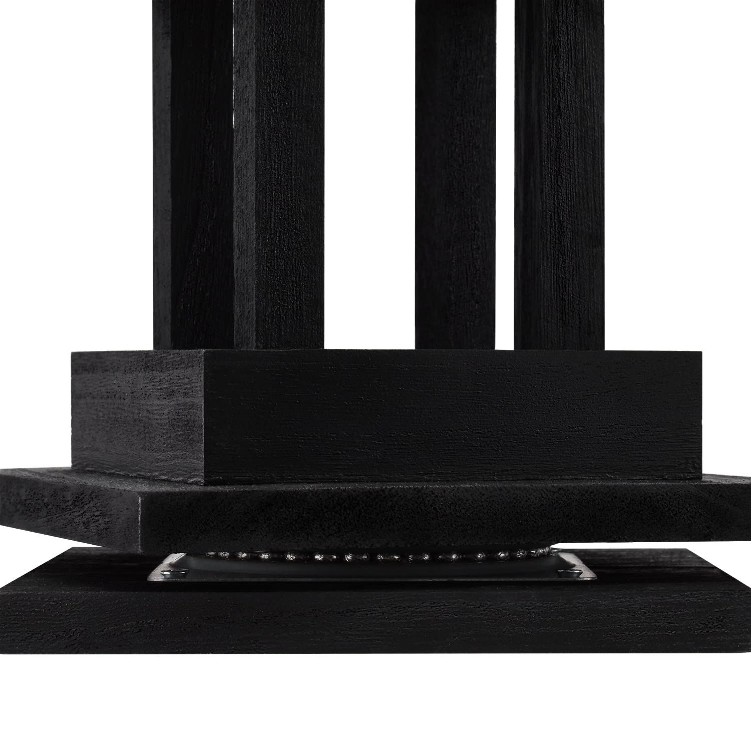 Ikee Design 36 Hooks Wood Rotating Keychain Holder Display Stand,3 Tier Jewelry Display Tree Stand,Bracelet Holder, Earring Rack for Vendors and Selling, Black Color
