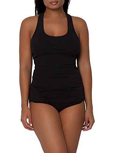 Smart & Sexy Women's Cloud Cotton Comfort Collection Tank Top & Boy Short Sleep Set, BLACK HUE, X-Large