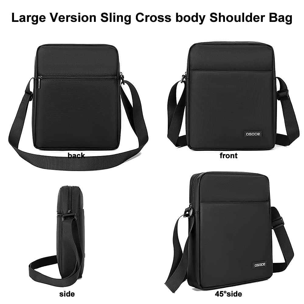 OSOCE Messenger Bag, Crossbody Bag Shoulder Bag for Men Water Resistant Man Bag Man Purse for Business Office, L