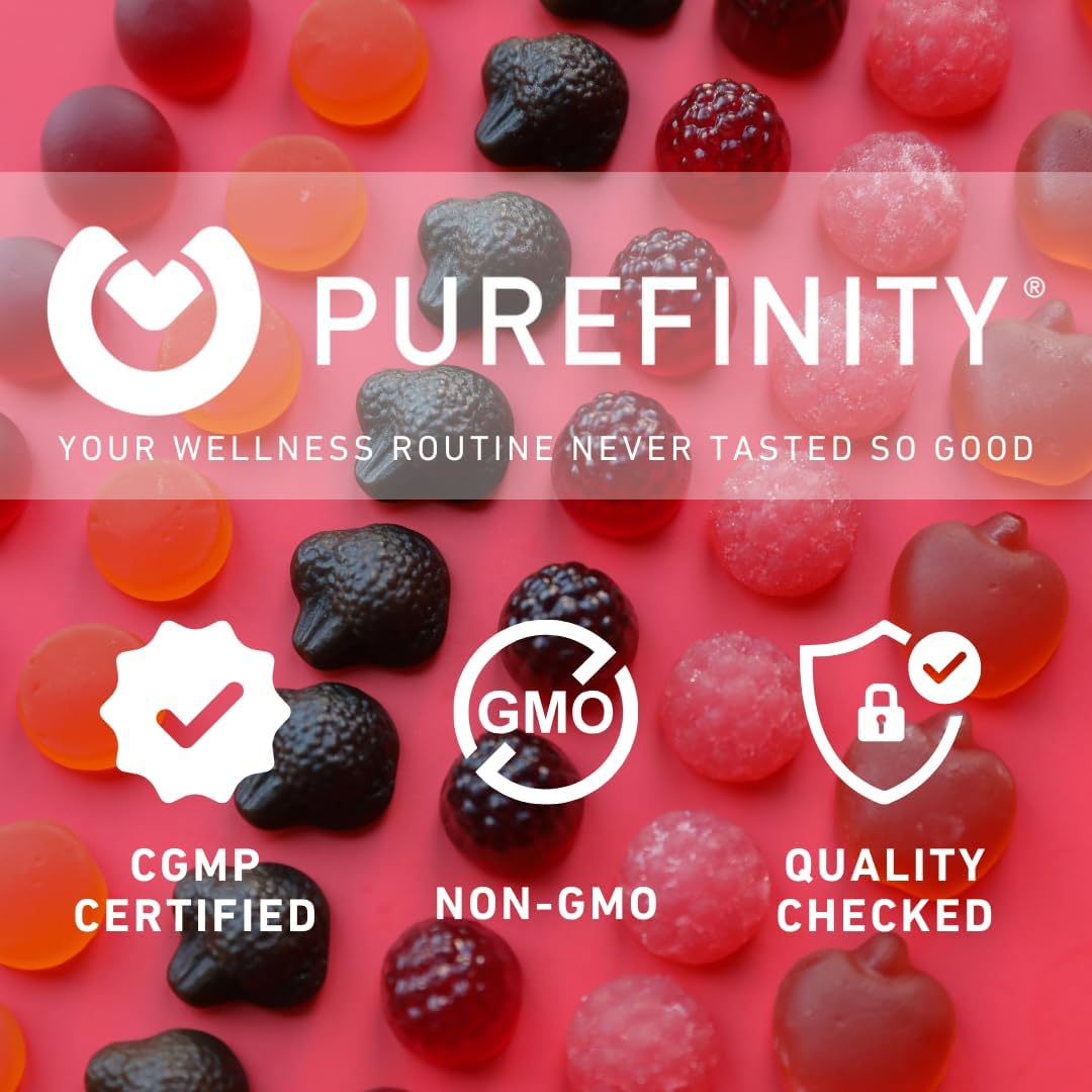 PUREFINITY Melatonin Gummies 5mg for Kids – Each Delicious Gummy is 2.5mg (2 Per Serving) for Easily Customizing Your Night, Gluten Free, Non-GMO, Vegan, 120 Count