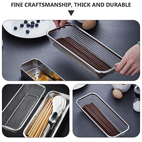 DOITOOL Dishwasher Silverware Cutlery Basket, Stainless Steel Cutlery Utensil Holder Flatware Drying Rack Countertop Cutlery Holder