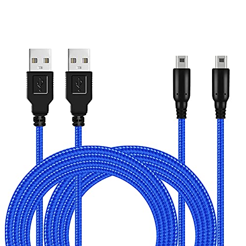 BATSOEASY 2 Pack 5ft 3DS/ 2DS USB Charger Cable, Nylon Braided Power Charging Cord Cable Compatible with Nintendo New 3DS XL/New 3DS/ 3DS XL/ 3DS/ New 2DS XL/New 2DS/ 2DS XL/ 2DS/ DSi/DSi XL
