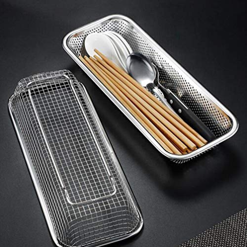 DOITOOL Dishwasher Silverware Cutlery Basket, Stainless Steel Cutlery Utensil Holder Flatware Drying Rack Countertop Cutlery Holder