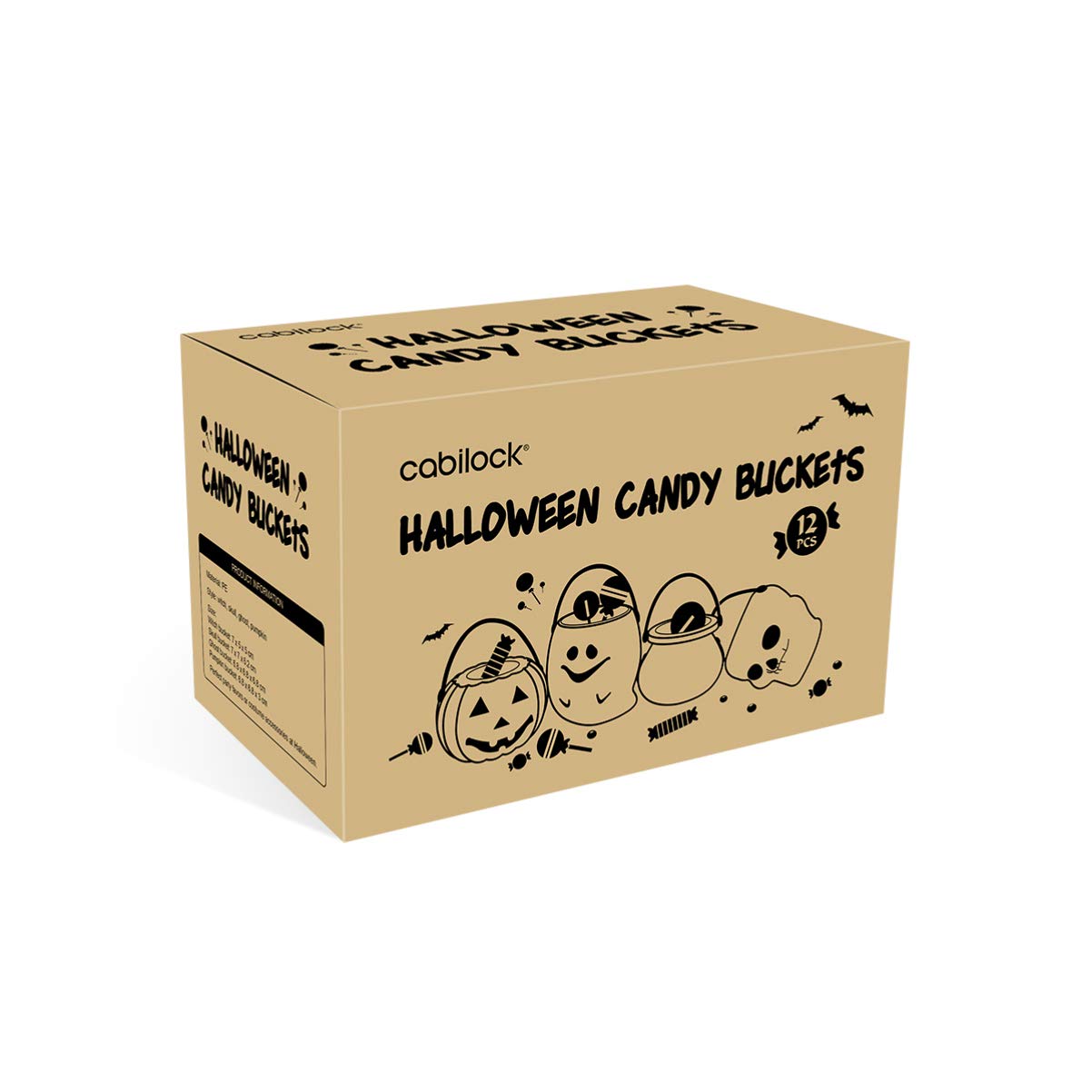 12pcs Halloween Trick Or Treat Pots Mini Witch Cauldron Pots Pumpkin Candy Bucket Novelty Candy Holder Pot with Handle Party Favors Supplies Decoration