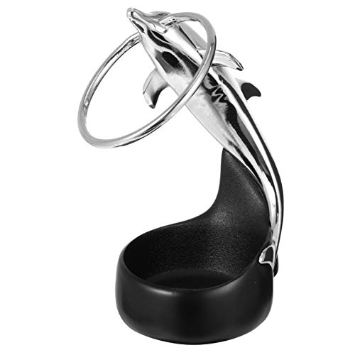 Cabilock Silverware Utensil Holder with Dolphin Shape Flatware Fork Spoon Storage Holder for Coffee Table Bar Countertop Home Party Silver