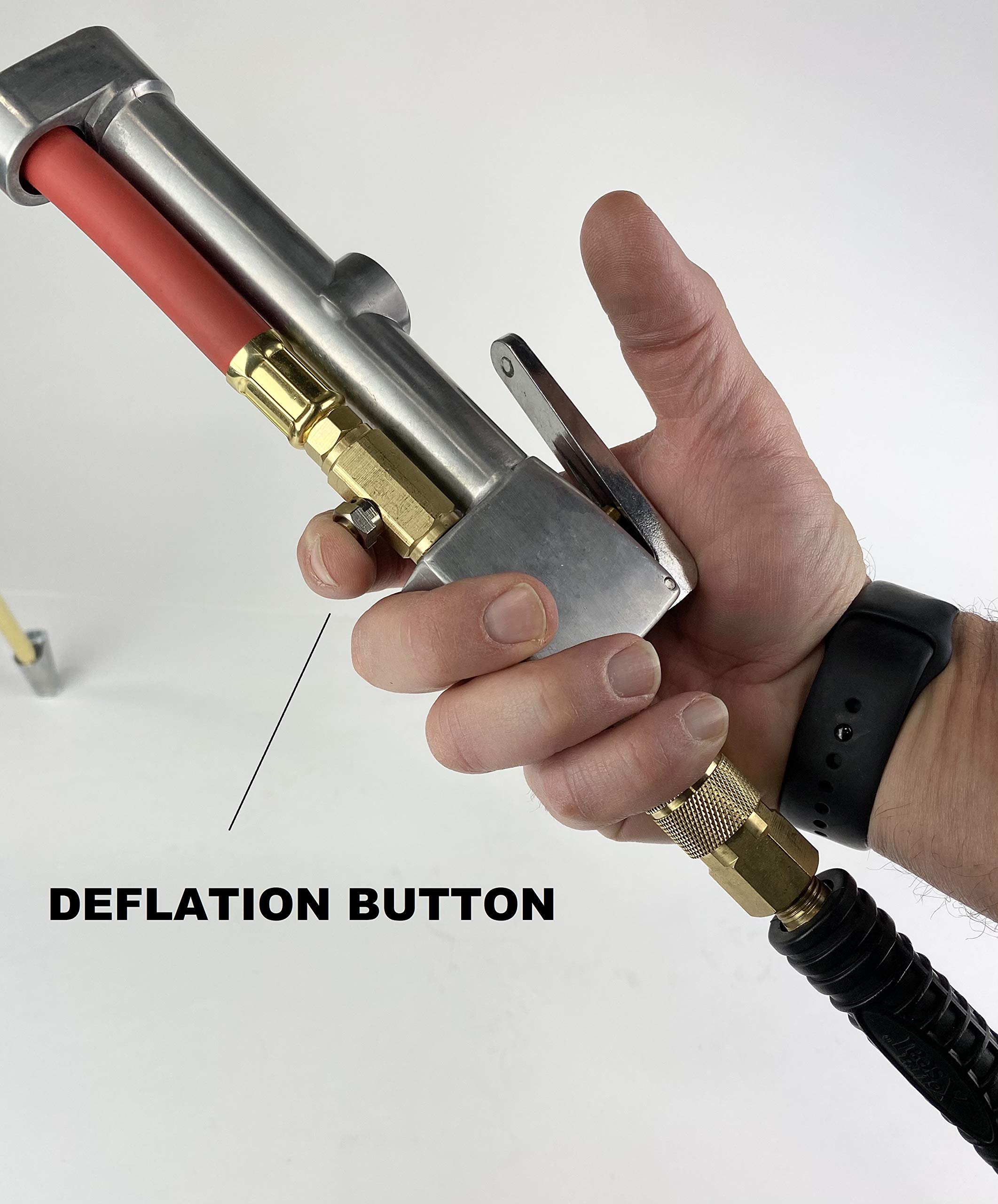 Primefit XC5000 Pro Tire Inflator and Deflator with Dual Chuck and Built in Magnified Gauge