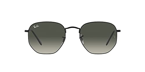 Ray-Ban RB3548 Hexagonal Sunglasses, Black/Grey Gradient, 51 mm