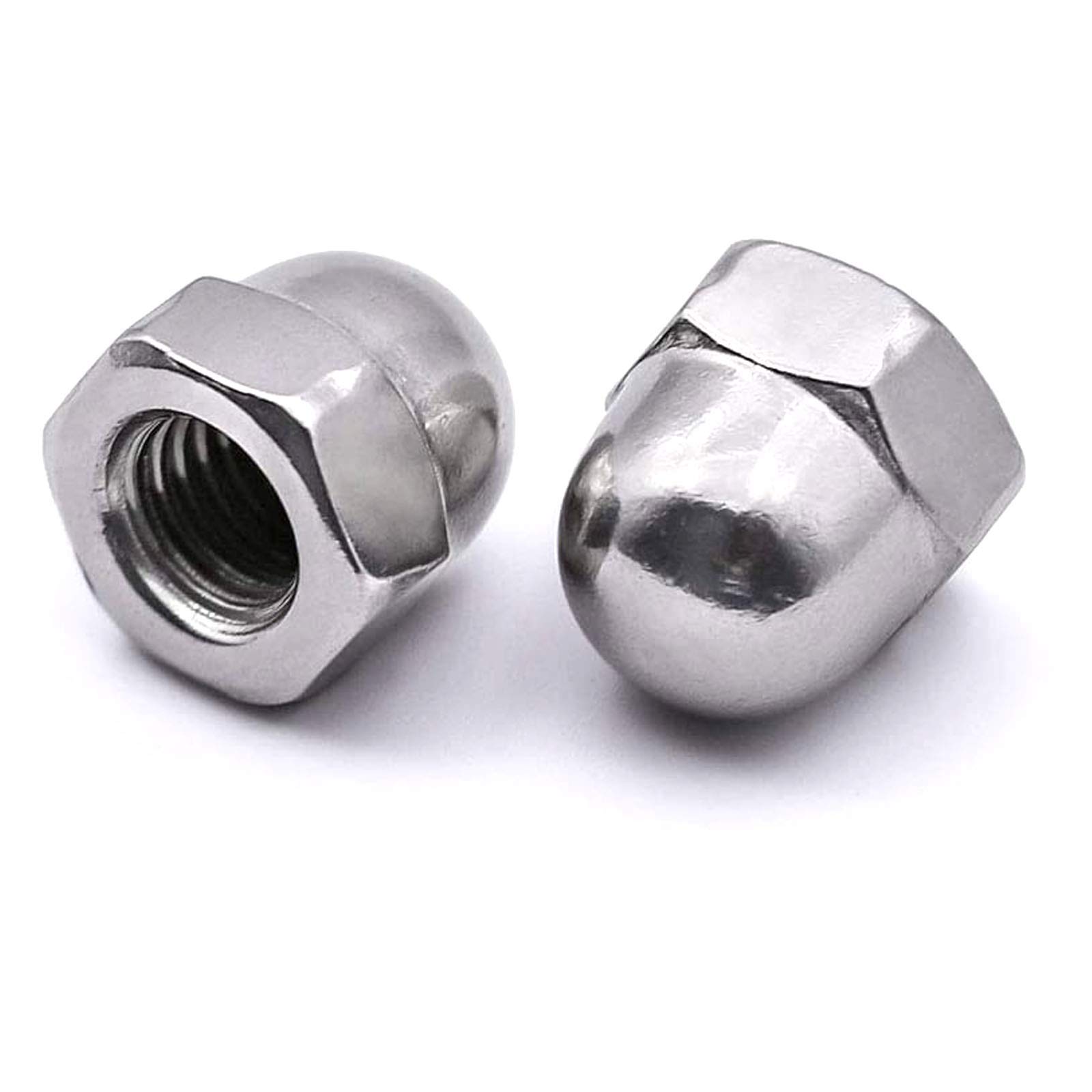M12-1.75 Metric Acorn Cap Nuts Dome Head Nuts, 304 Stainless Steel 18-8, Plain Finish,Hex Acorn Cap,Nuts Decorative Nut Caps (12 Pcs)