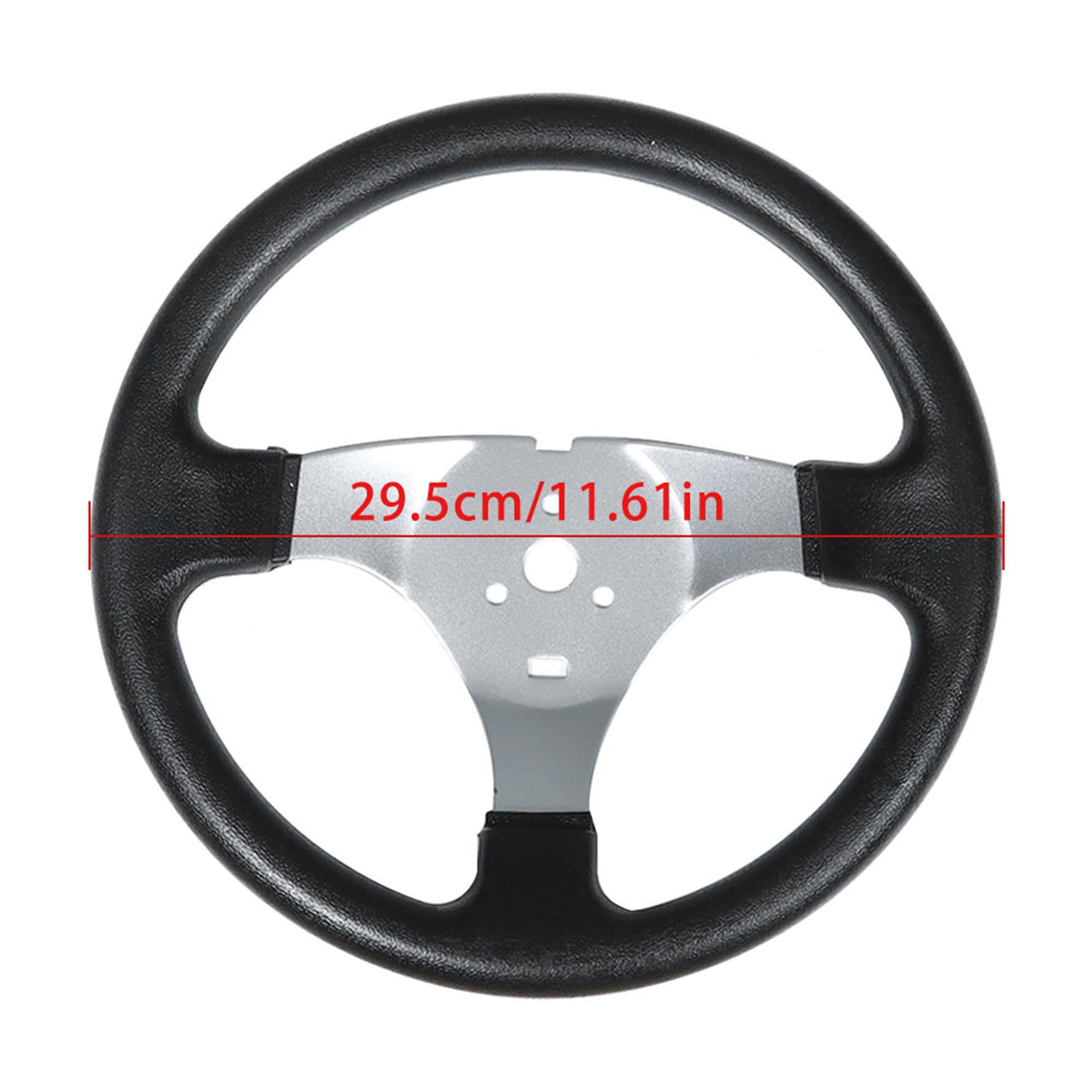 munirater 300mm Steering Wheel Steel Kit 320mm Gear Rack Pinion Adjustable Shaft Set Replacement for 110CC Go Kart