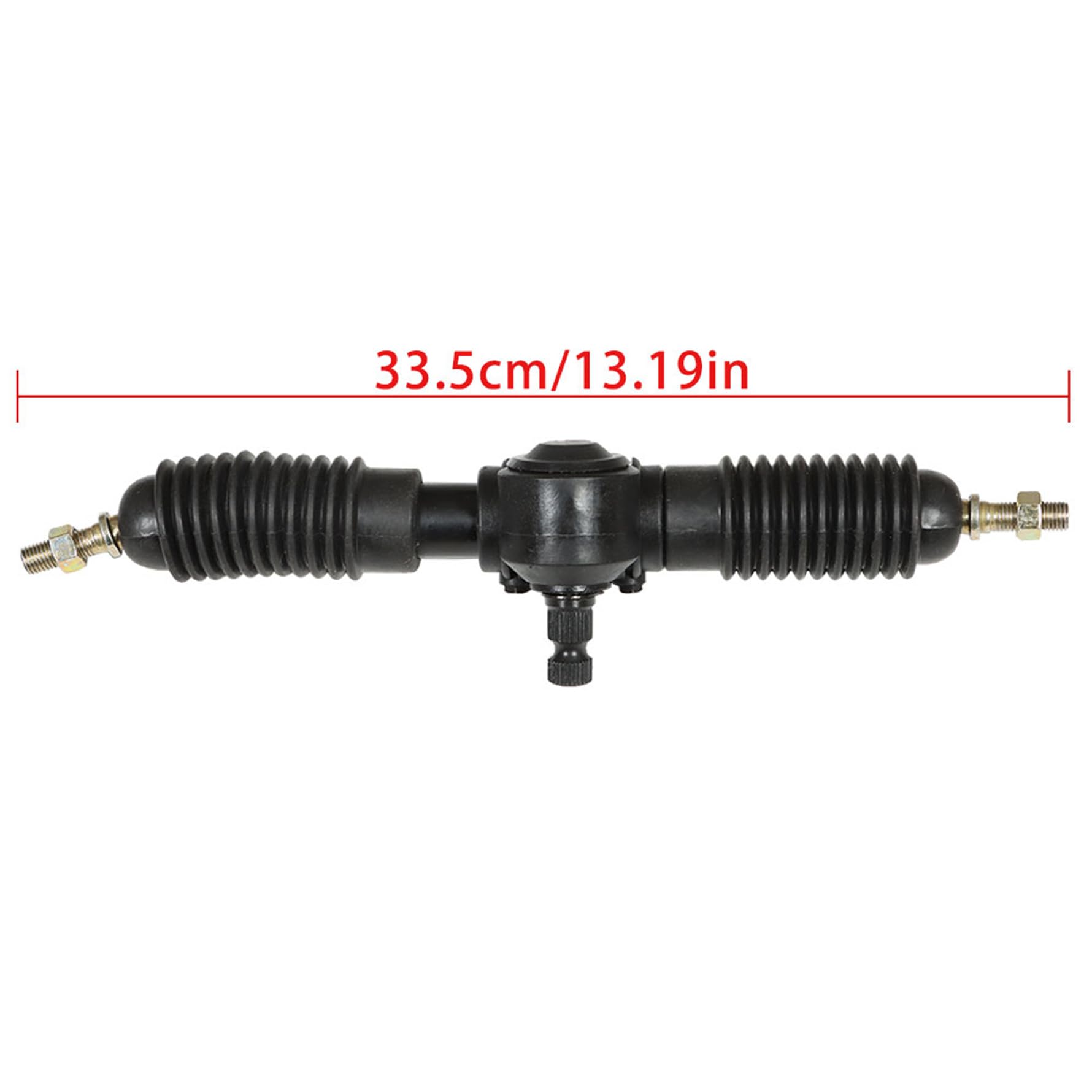 munirater 300mm Steering Wheel Steel Kit 320mm Gear Rack Pinion Adjustable Shaft Set Replacement for 110CC Go Kart