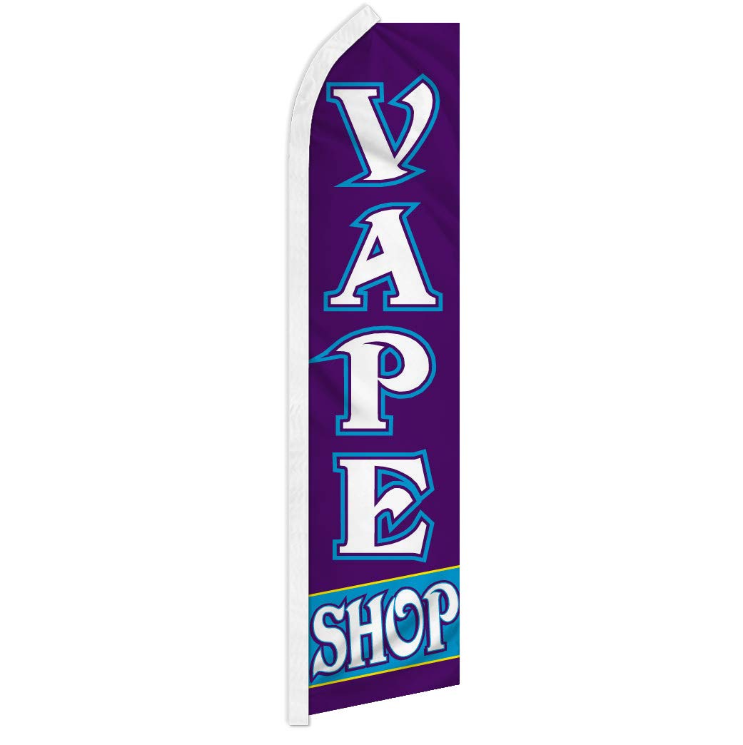 Vape Shop Swooper Advertising Flag - Perfect for Vape Shops, Smoke Shops, Hookah Lounges
