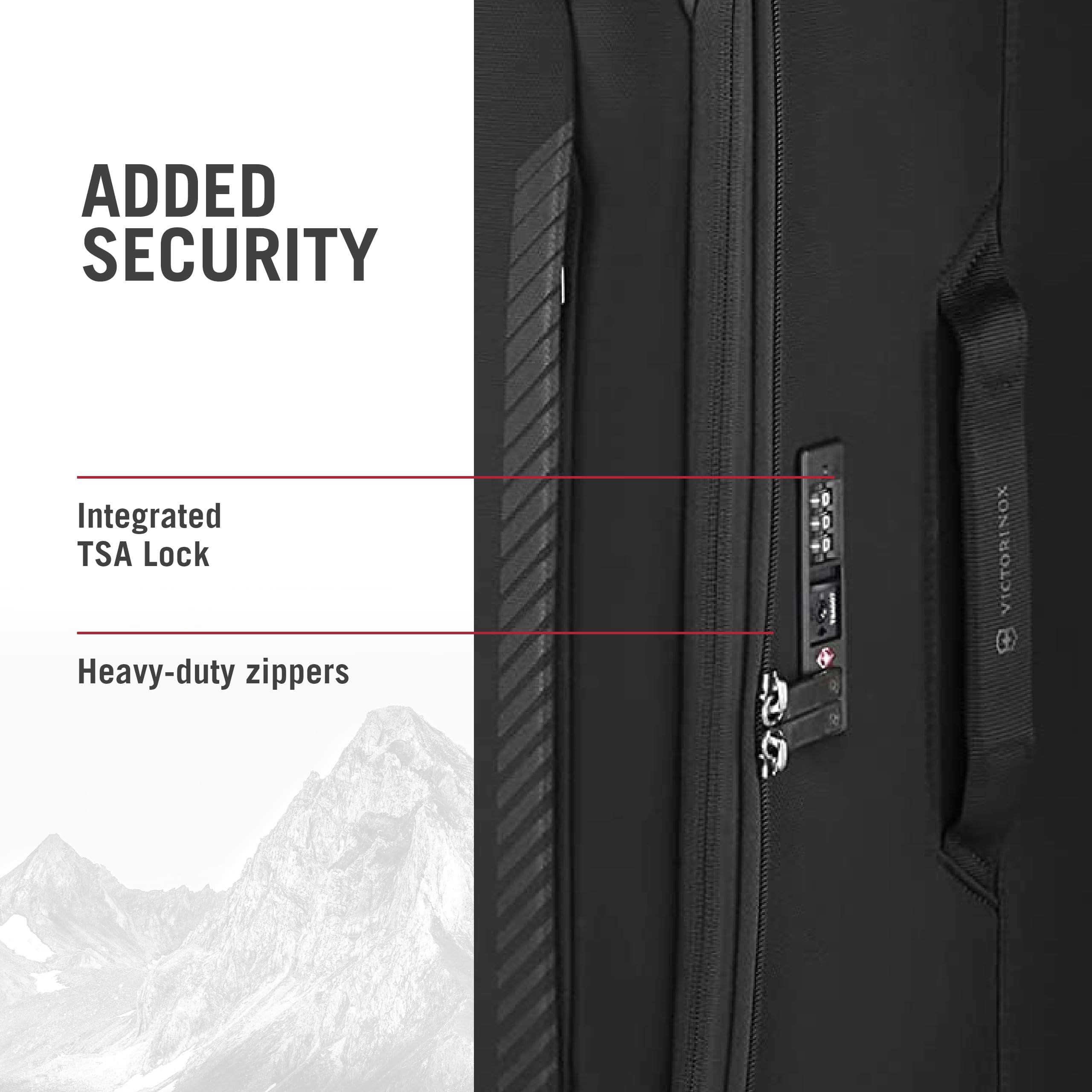 Victorinox Crosslight Large Softside Case - Large Travel Luggage with Spinner Wheels - Premium Traveling Essentials - Includes Foldable Pack Light Organizer - 74 Liter, Black