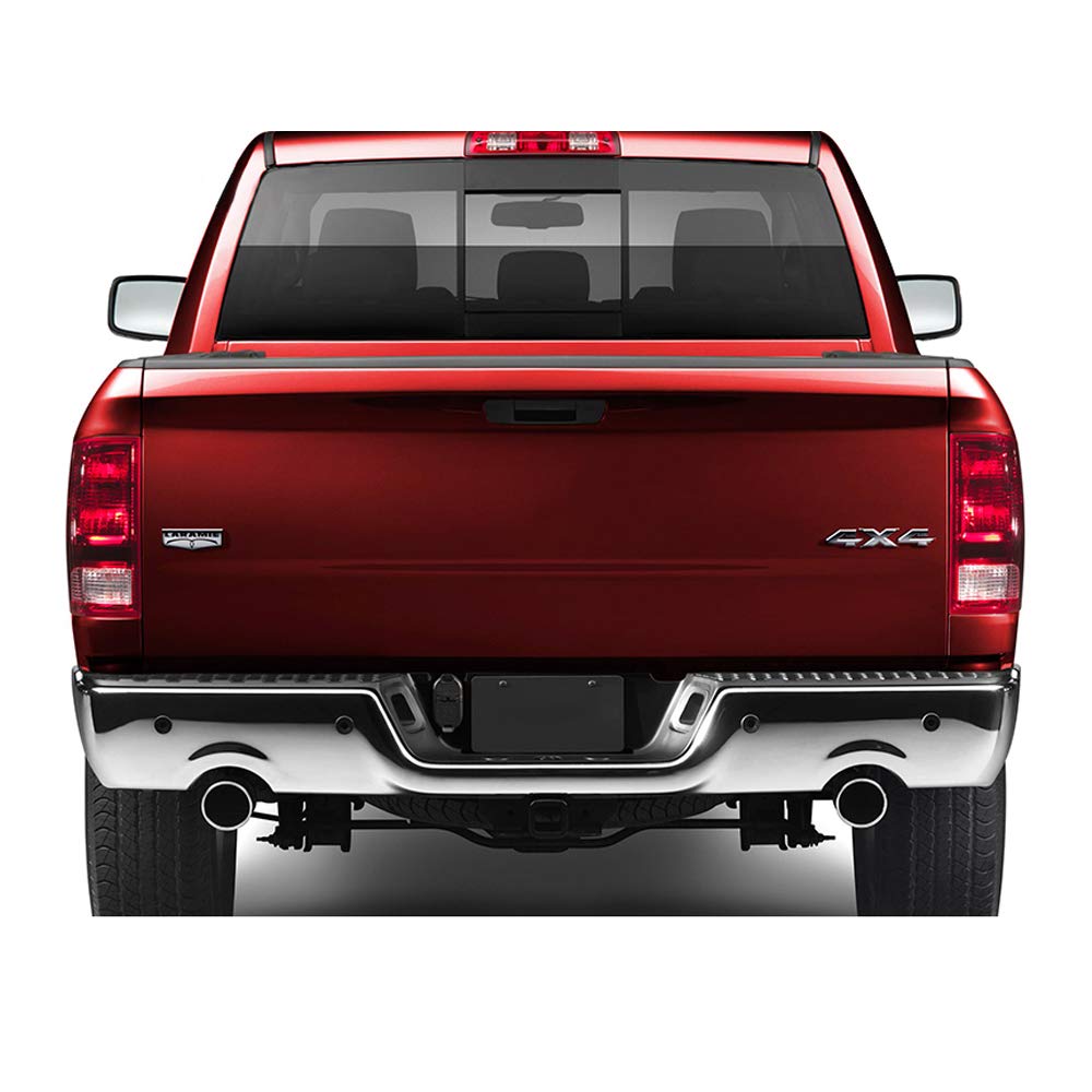 FREEMOTOR802 Tailgate Top Protector, Fit For 2009-2018 Dodge Ram 1500 & 2010-2018 Ram 2500 3500 & 2019-2024 Ram 1500 Classic, PP Pickup Truck Tailgate Upper Molding Spoiler Cap Cover Guard Replacement